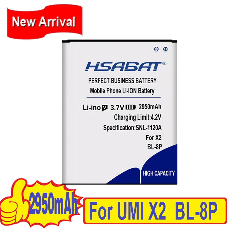 HSABAT 최고 브랜드 새로운 고품질 배터리 BL 8P UMI X2 UMIX2 VOTO X2 V5 DNS S5002 BL8P ...
