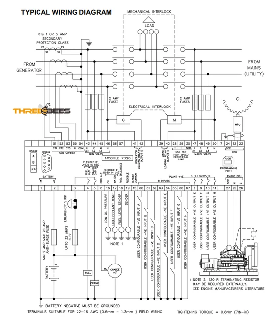 Wiring Diagram DSE 7320 AMF PDF PDF Relay Electric, 60% OFF