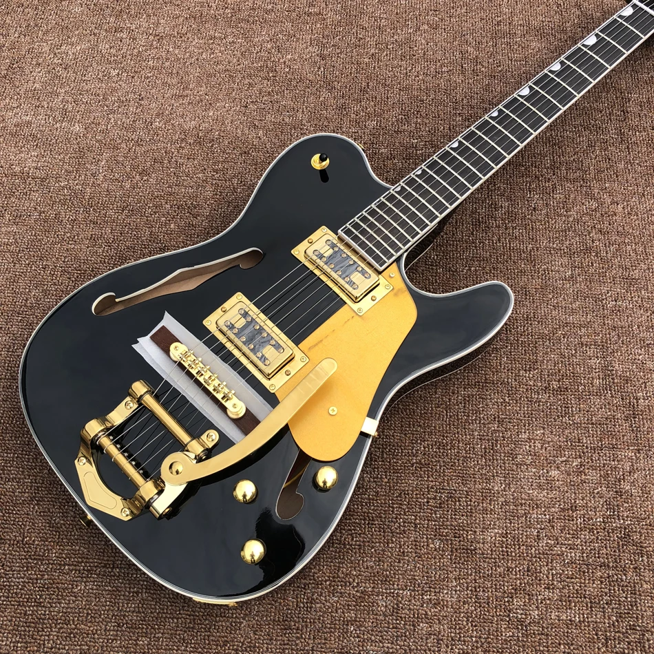 Hot-Sale-Electric-Guitar-Rosewood-Fingerboard-Gold-Hardware-Jazz-Hollow ...