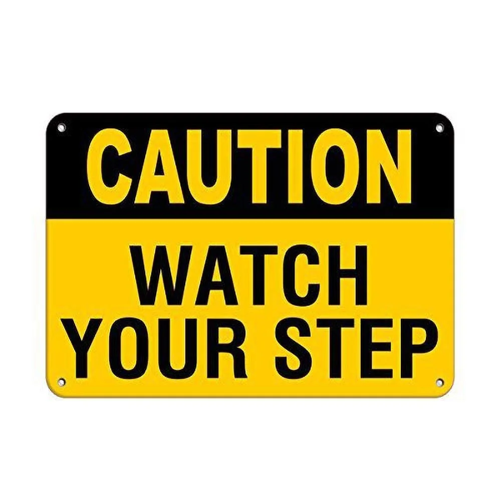 Vintage Watch Your Step Sign