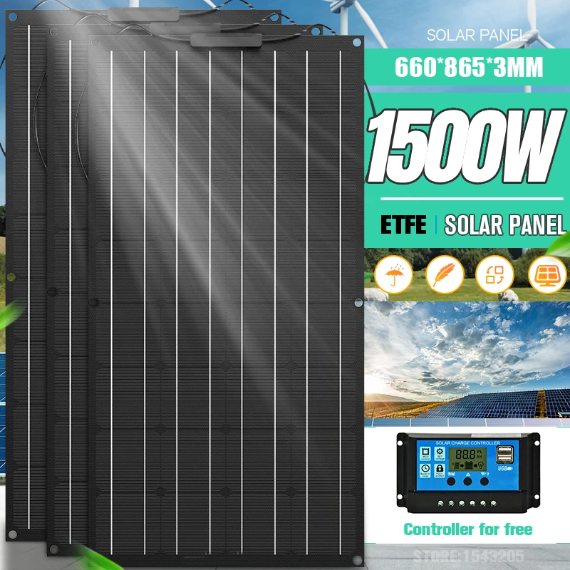ETFE-Solar-Panel-1500W-3000W-18V-Solar-Power-Generator-System-Off-Gird ...