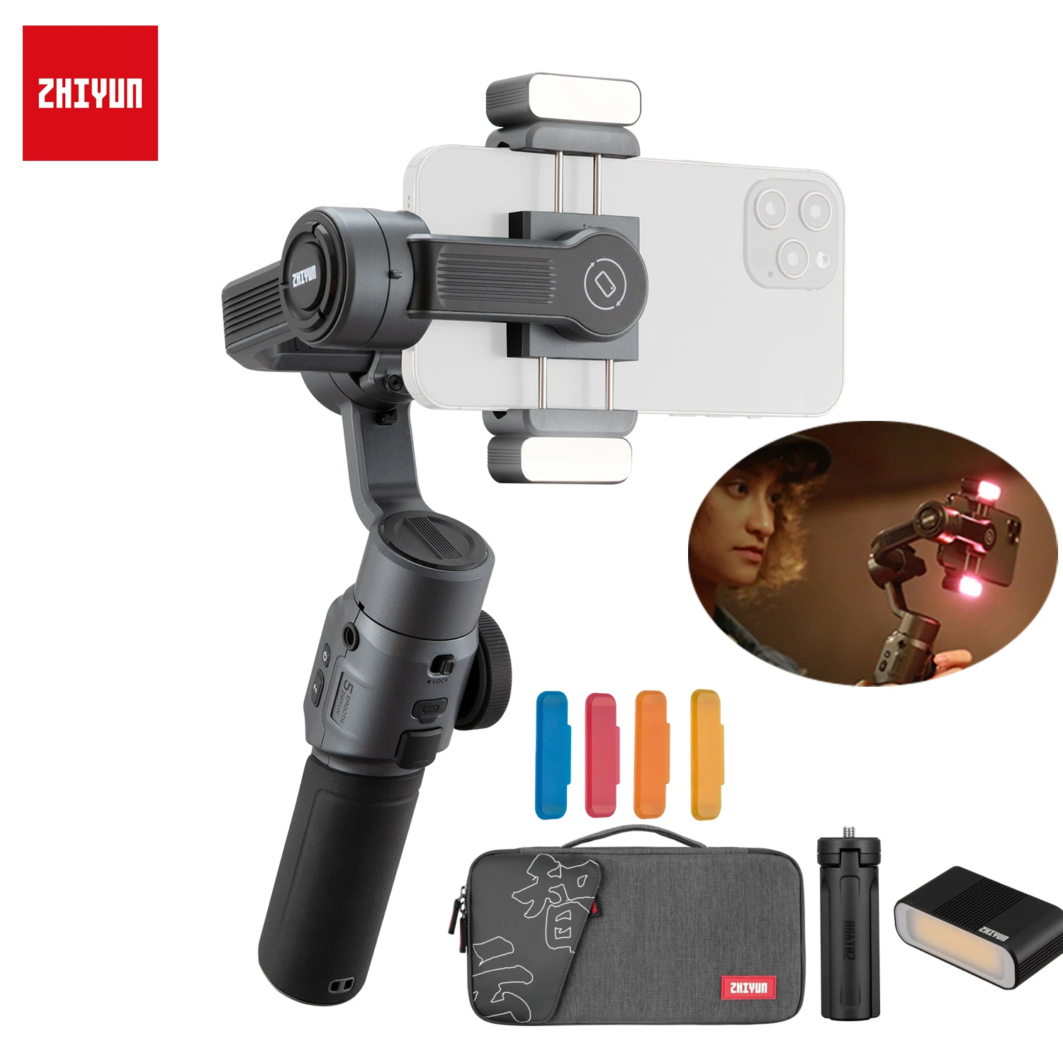 ZHIYUN-Official-Smooth-5-Gimbal-Phone-Handheld-Stabilizer-3-Axis-Smartphone-Gimbals-for-iPhone ...