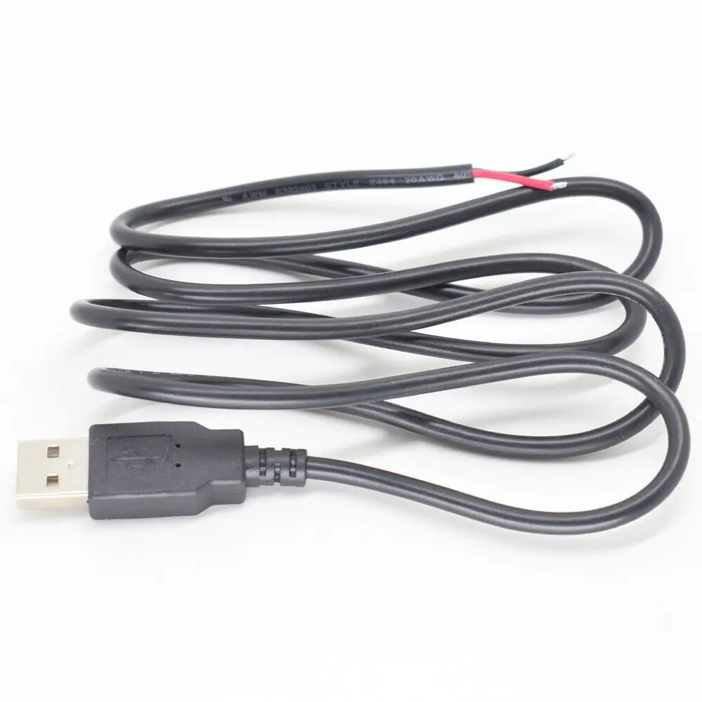 1pc-1M-3-3FT-20AWG-USB-2-0-Male-Plug-2pin-wire-DIY-Pigtail-cable-Black.jpg