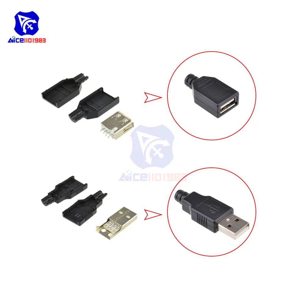 diymore-5PCS-Lot-USB-Type-A-Female-Socket-Adapter-USB-Type-A-Male-Plug ...