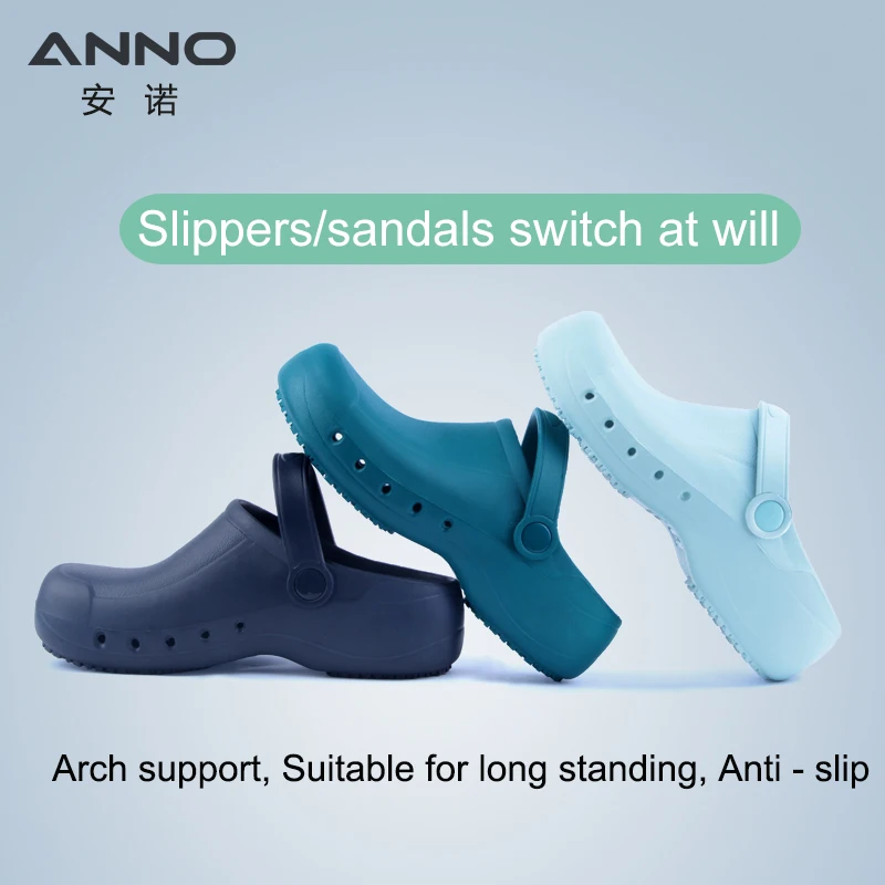 Soft Doctors Nurses Shoes EVA Anti slip Clogs With Strap Operating Room ...