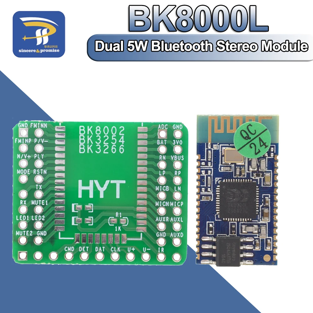 Dual 5W Bluetooth Stereo Module Transmission BK8000L AT Commands SPP ...