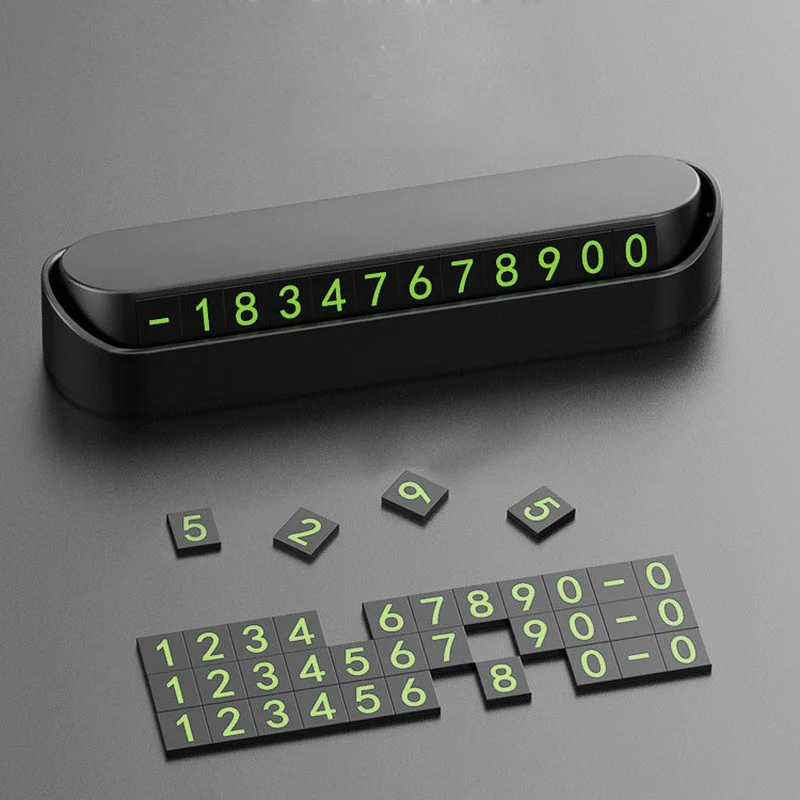 Car-Phone-Number-Card-Plate-Hidden-Temporary-Parking-Night-Fluorescent ...