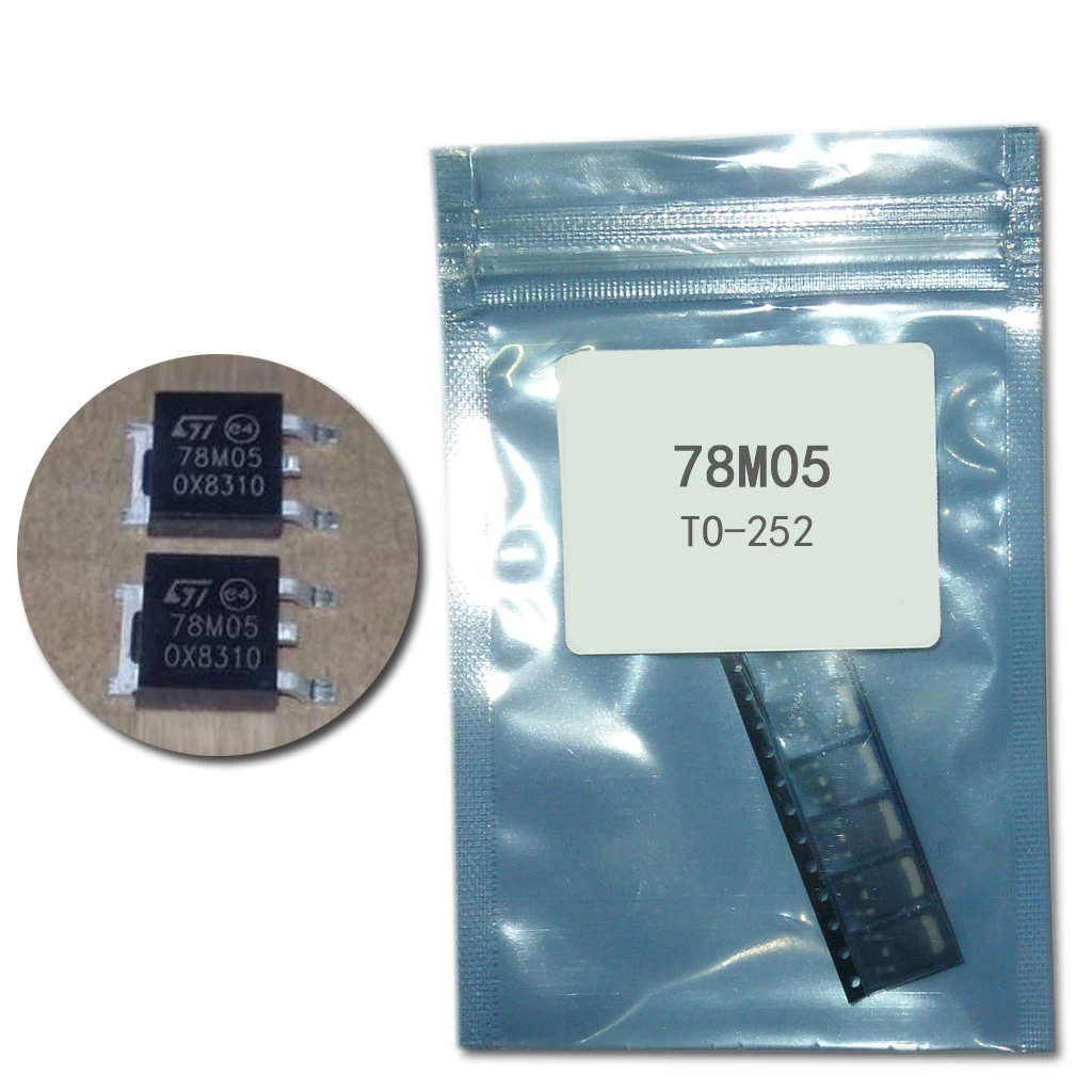 Regulador de voltaje SMD IC 78M05 TO252 7805 750mA, chip ICs, 30 ...