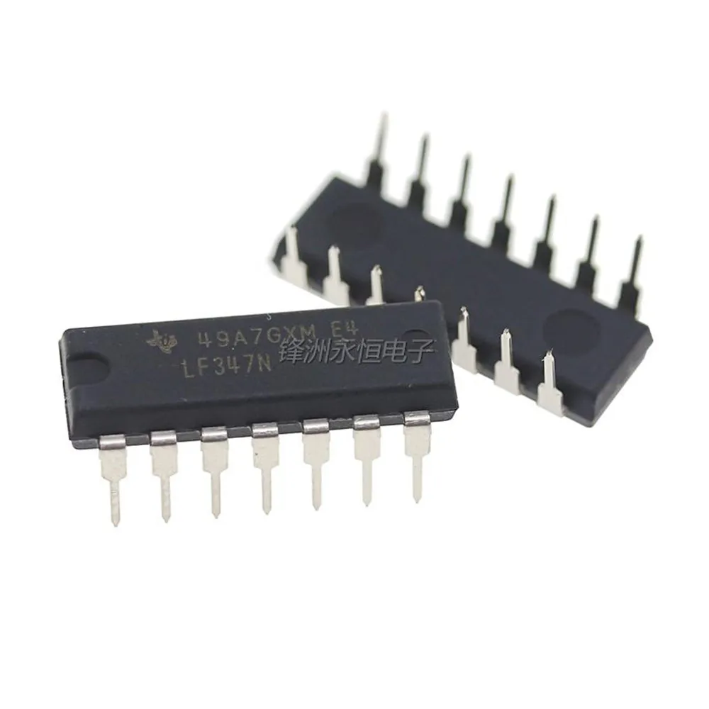 10PCS-In-line-LF347N-DIP-14-Brand-New-Original-Imported-Broadband-JFET-Input-four-Operational ...