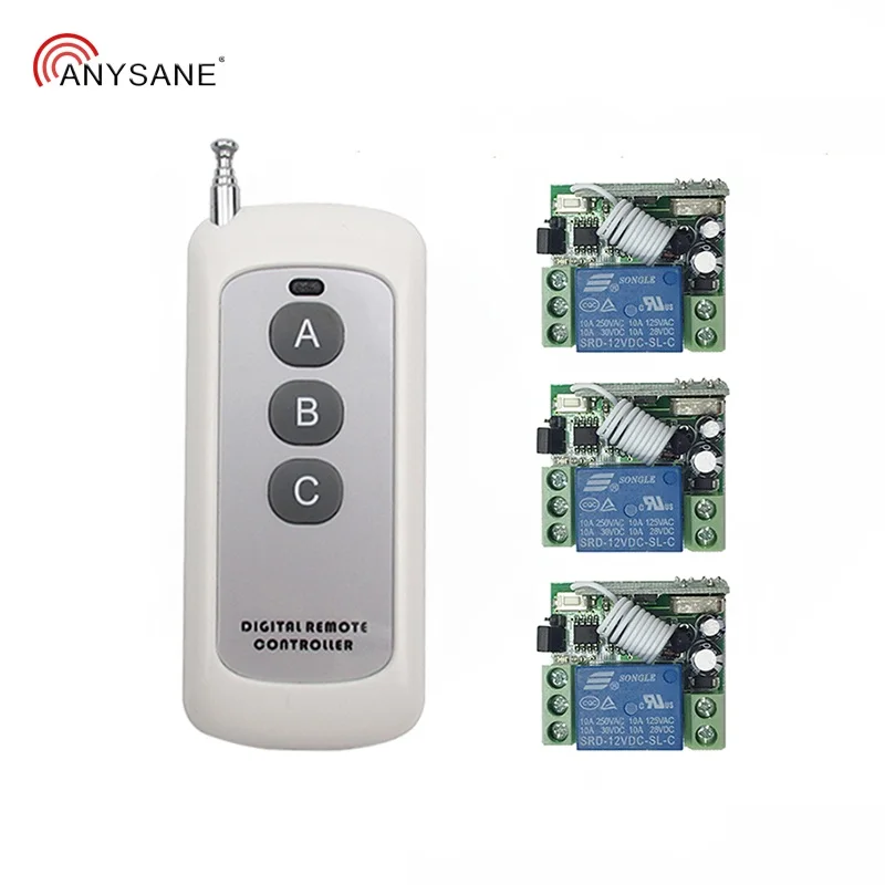 Long Range Wireless Remote Control Switch 433Mhz Learning Control ...