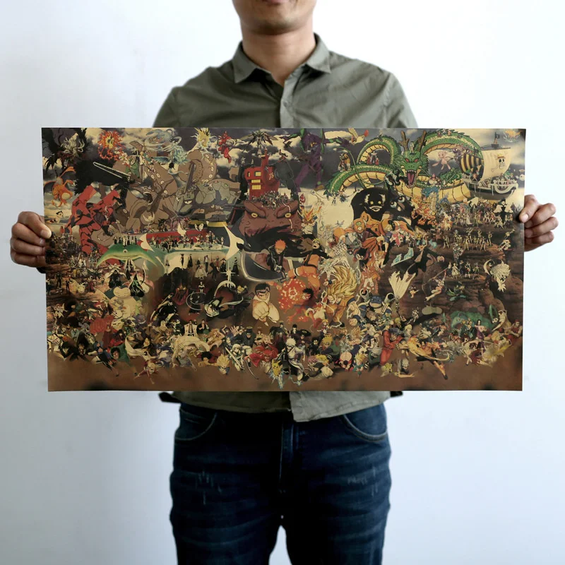 Classic-Japanese-Anime-Character-Collection-Vintage-Poster-Room-Decor ...