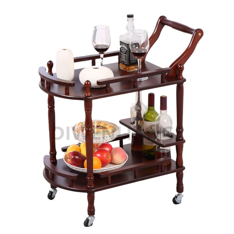 호텔 레스토랑 음식 트럭 트롤리 단단한 가정용 케이크 카트 서빙 이동식 간식 커피 차 와인 - 티몬