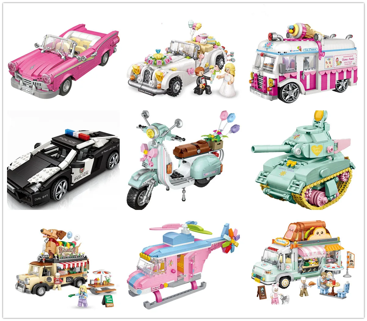 LOZ mini Blocks Kids Building Toys Girls Blocks Truck Puzzle Car Model ...