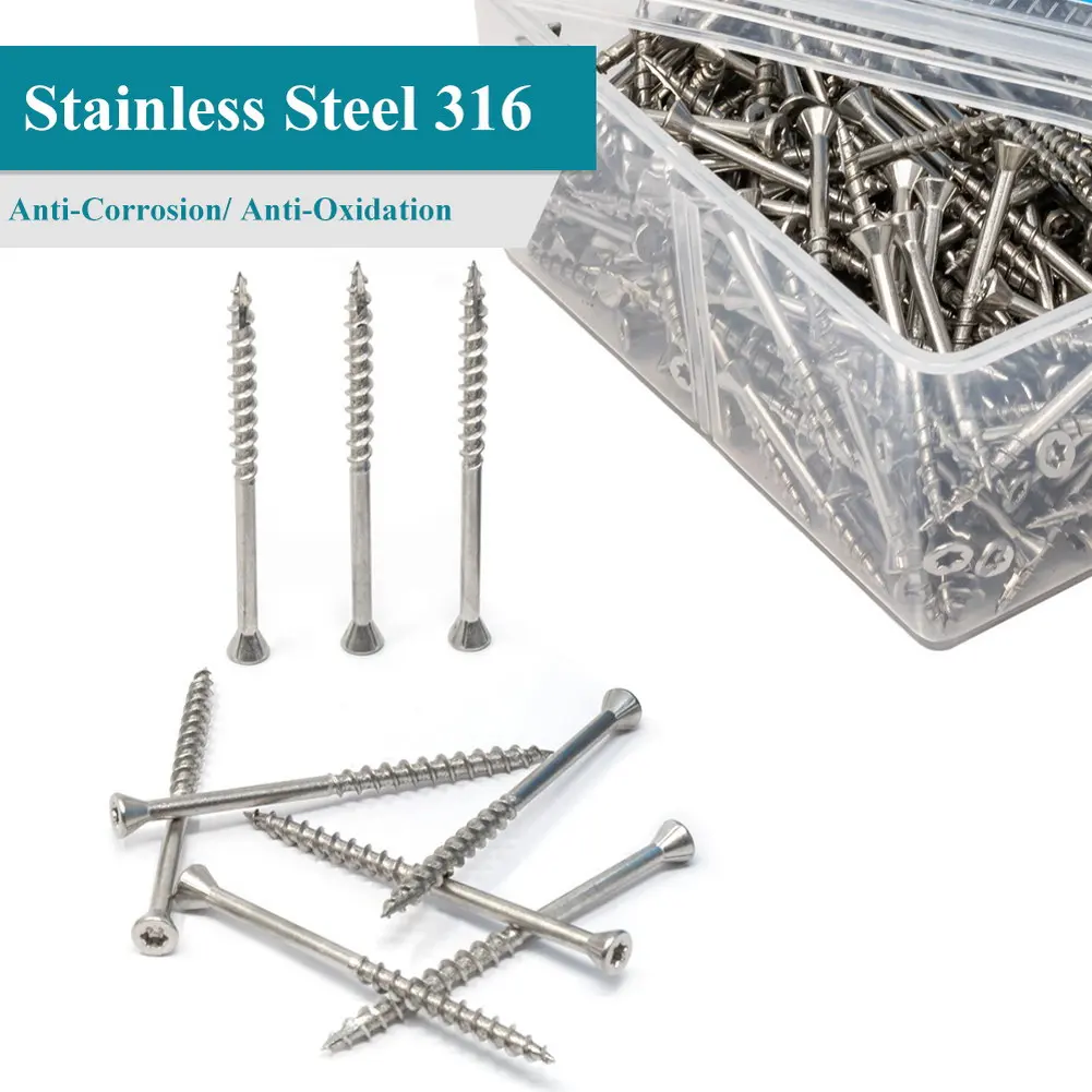 Wood Screws Torx Slot 316 Stainless Steel Drywall Screws Deck Screws ...