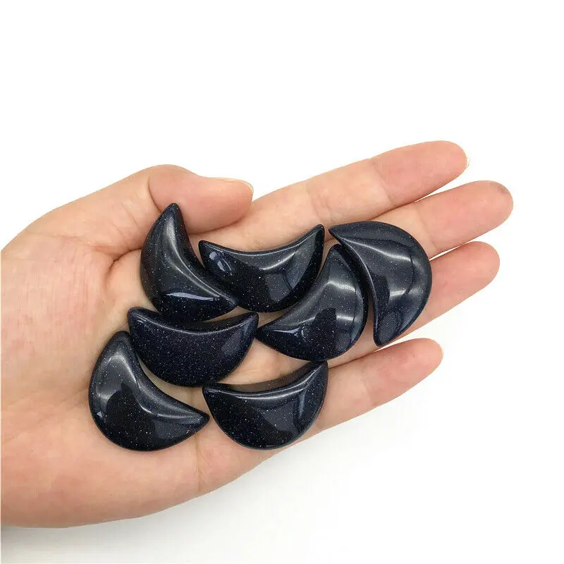 Beautiful-1PC-Natural-Blue-Sandstone-Moon-Shaped-Crystal-Gemstone ...