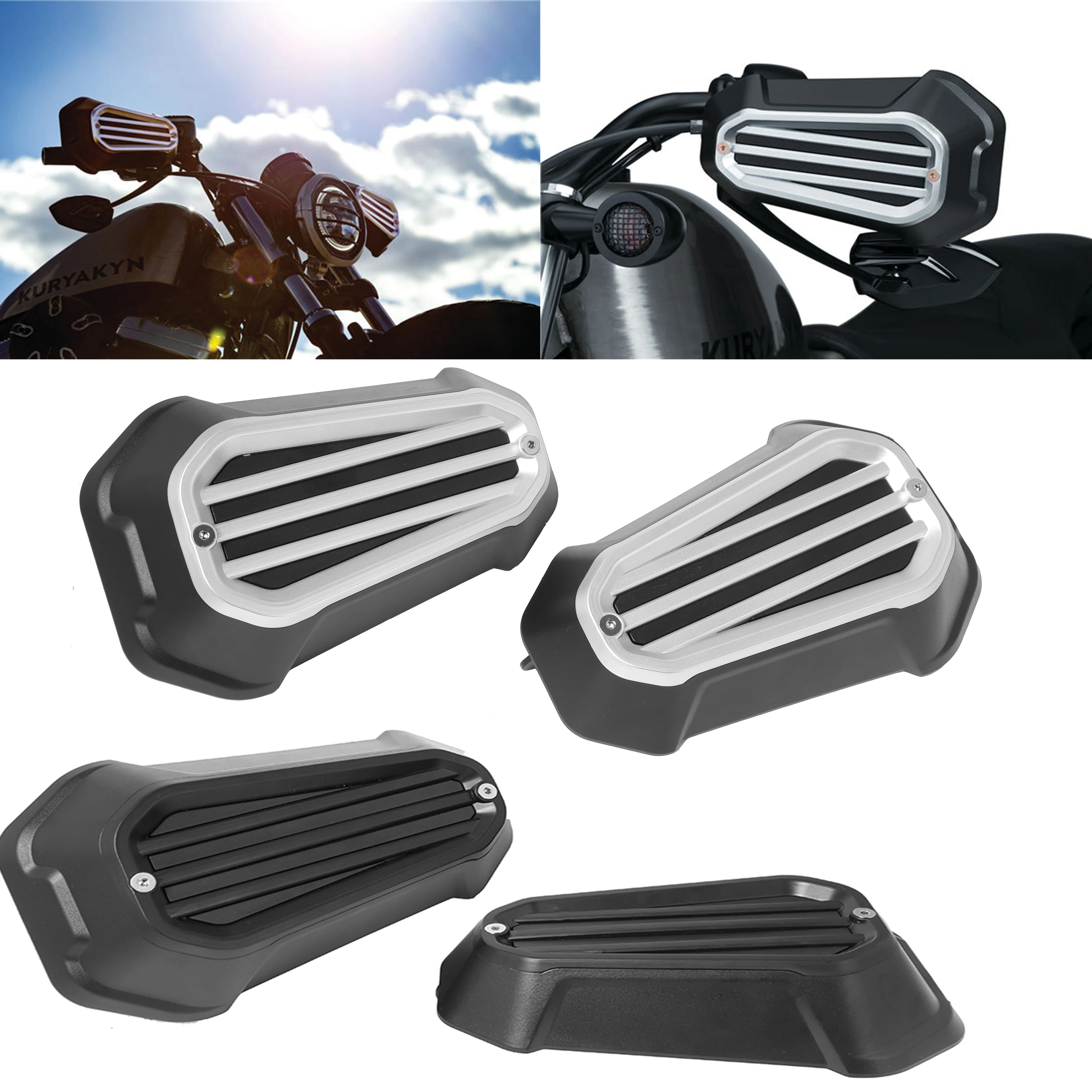 Motorcycle-Satin-Black-Dillinger-Handguards-Hand-Guard-For-Harley ...