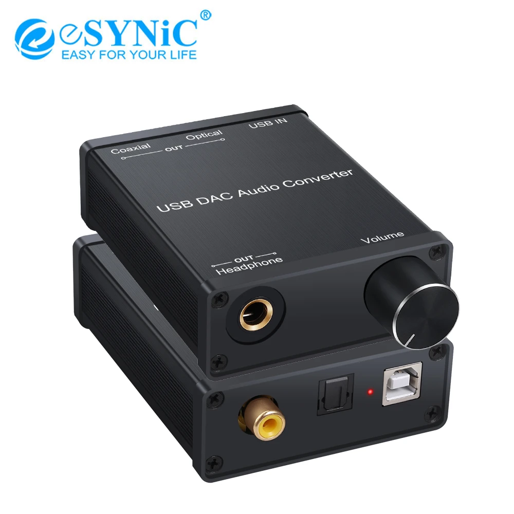 Esynic Usb Dac Audio Converter Usb Audio Sound Card Usb To Coaxial S ...