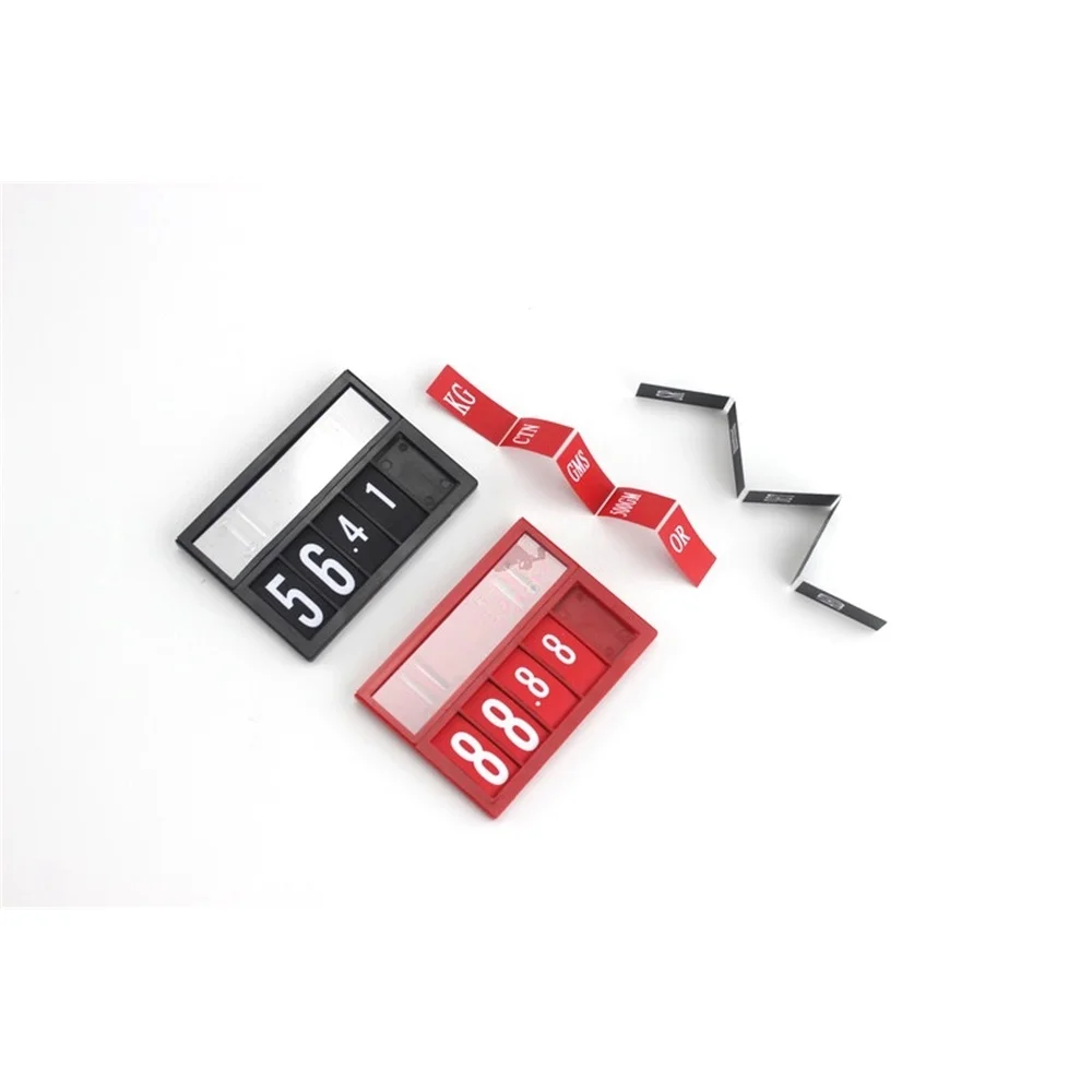 Red Black Supermarket Price Tag Number Unit Measure Sign Label Holder ...