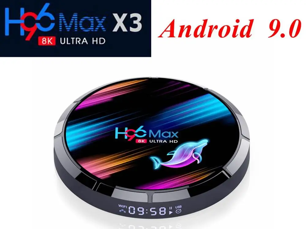 5 шт. 8K Smart tv Box H96 Max X3 Android 9,0 Amlogic S905X3 4 Гб 64 Гб 2,4G/5G двойной WiFi USB3 ...