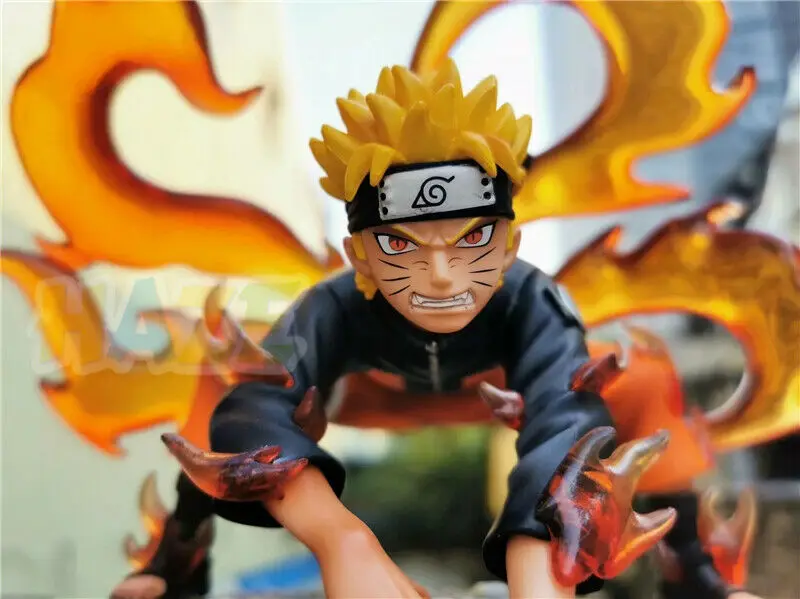 Anime Uzumaki Naruto Nine Tails Version Kurama Statue PVC Action Figure ...