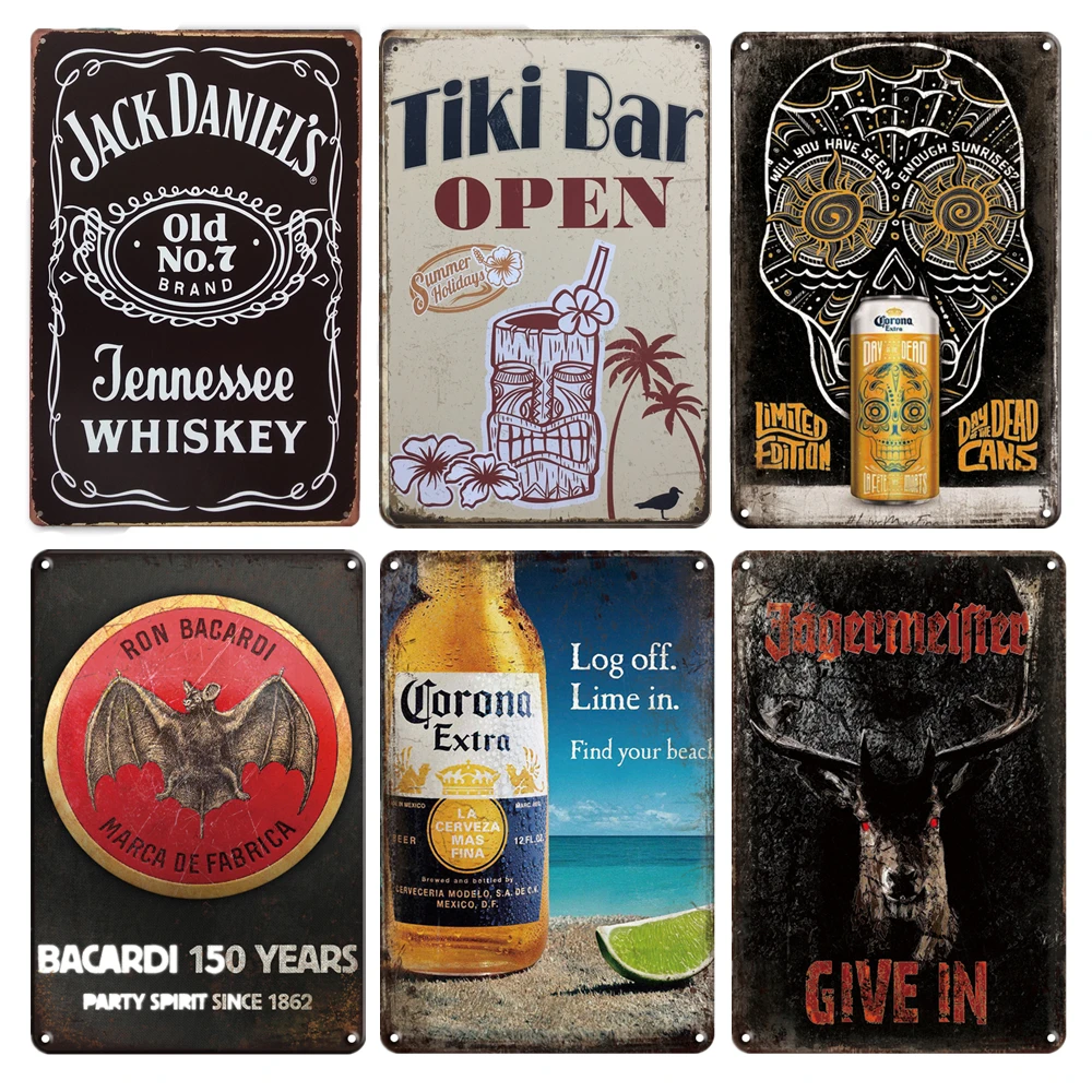 Simpson métal étain signe Vintage Duff bière métal Plaque signe Tiki ...