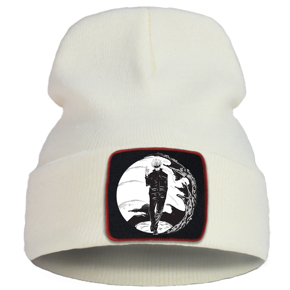 Hat Gojo Sensei Anime Bonnet Caps Punishment of The Gods Knit Cap Women ...