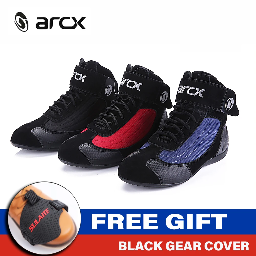 ARCX Motorcycle Leather Boots Motocross Off Road Protective boot Botas ...