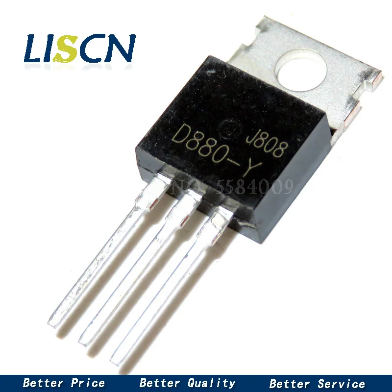 NPN Silicon Power Transistors 3A / 60V / 30W TO-220 A1265 2SD880 10pcs ...