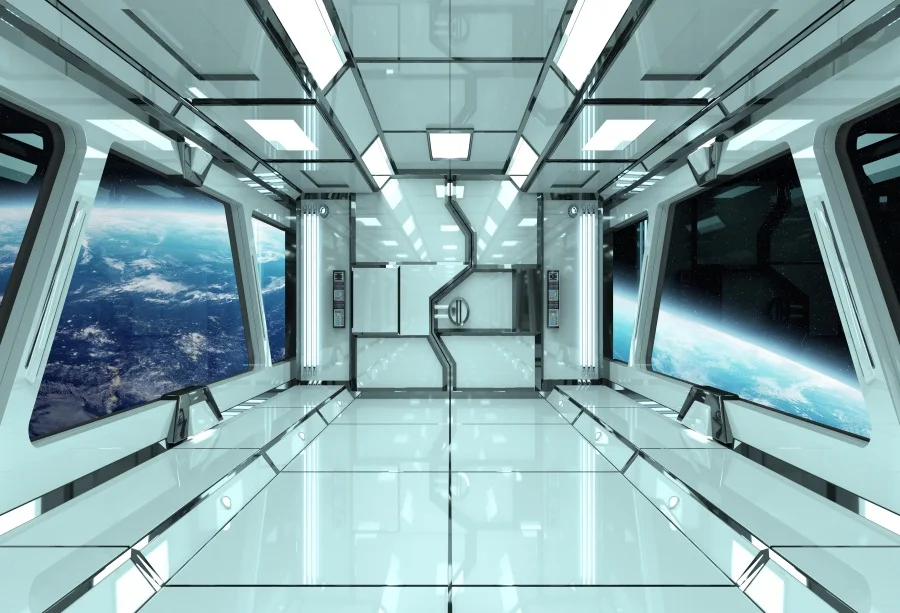 Futuristic Space Station Interior