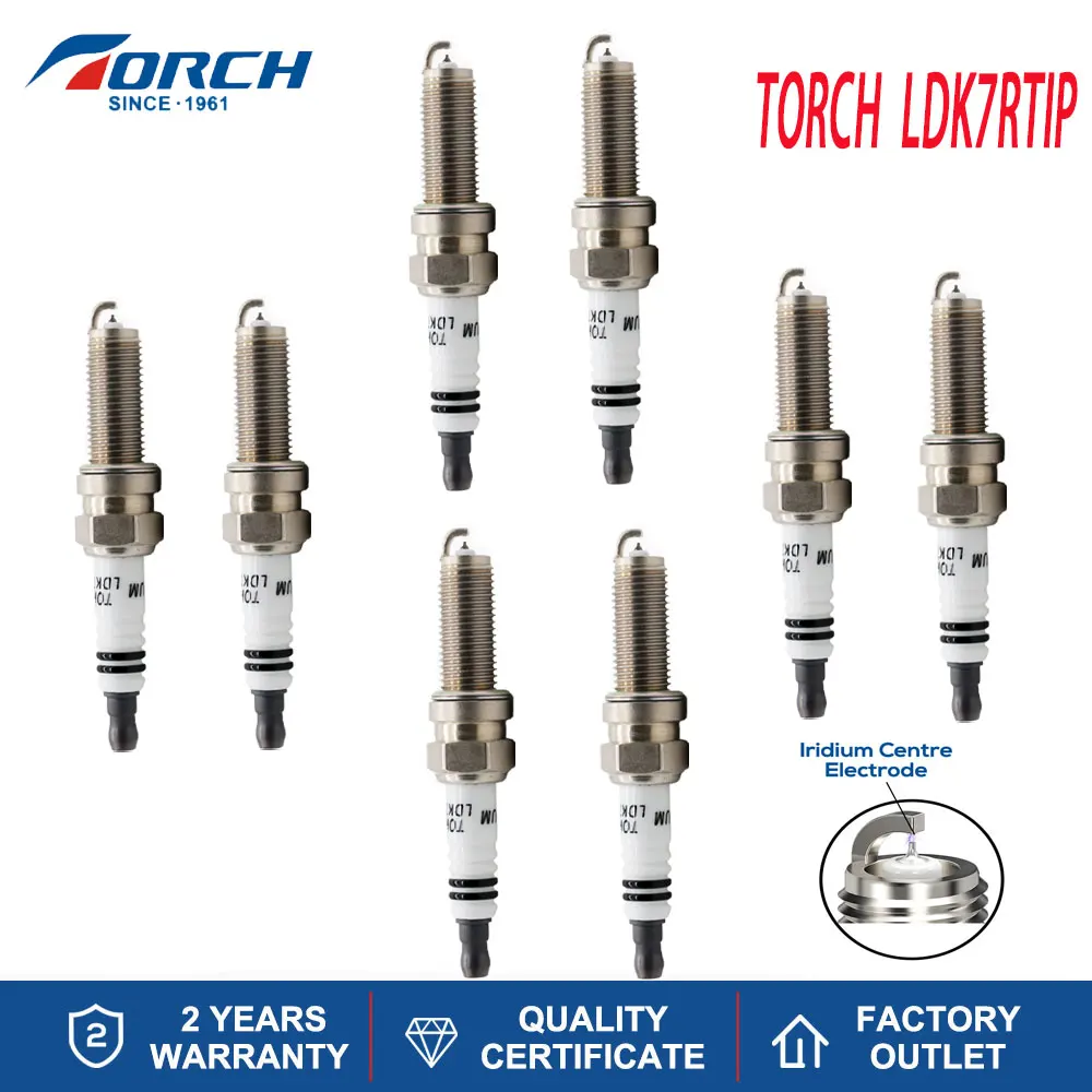 4-8PCS-Iridium-Platinum-Spark-Plugs-Torch-LDK7RTIP-Replace-for-LKR7BIX ...