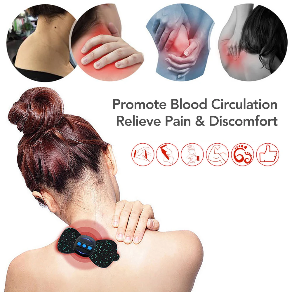 Type A-Mini masseur de cou électrique Portable Ems, stimulateur de Massage Cervical ...