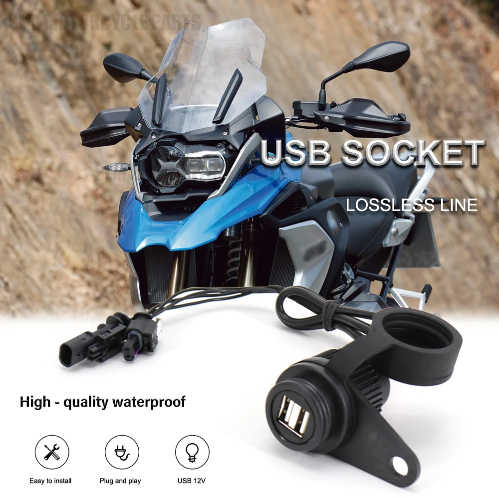Motorcycle Parts USB Double Socket For BMW F650GS F700GS F750GS F800GS ...