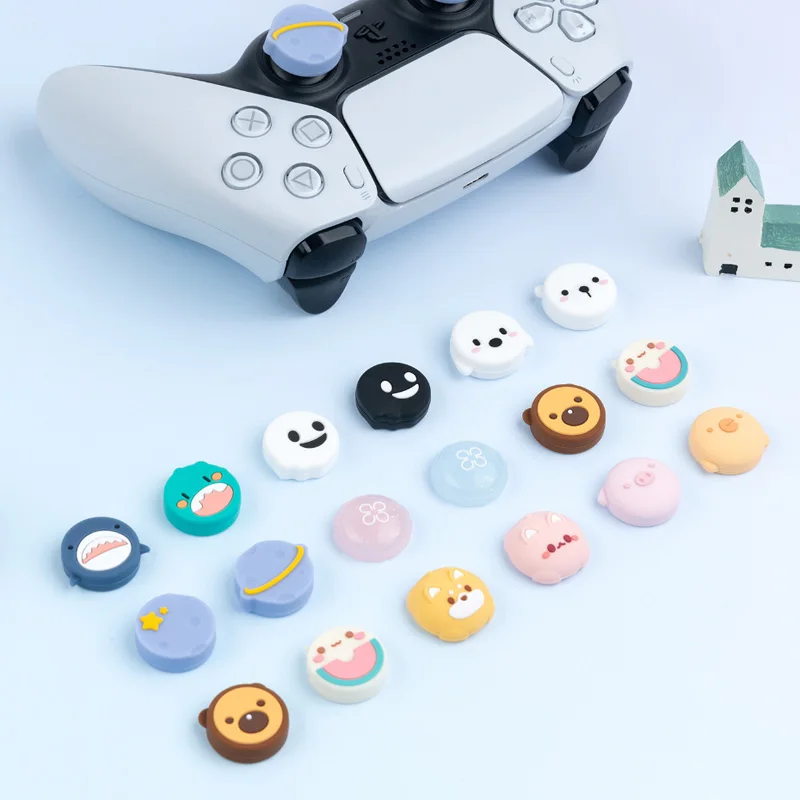 Animais-Silicone-Thumb-Stick-Grip-Cap-Joystick-Capa-para-Sony-PS5-PS4 ...