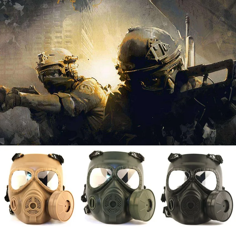 Tactical Head Masks Resin Full Face Fog Fan For Wargame Airsoft ...