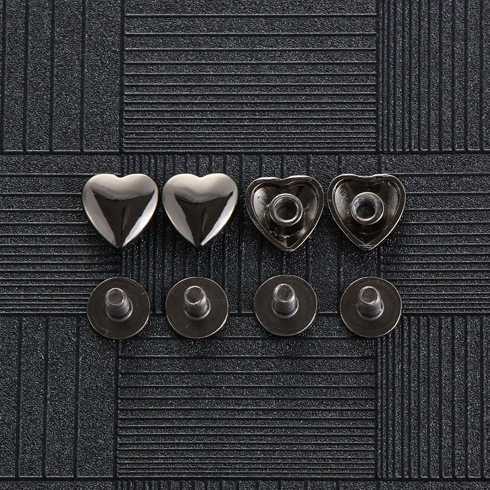 Rivets,Paquet de 10 Rivets, motif cœur, boutons pour tissu pantalon ...