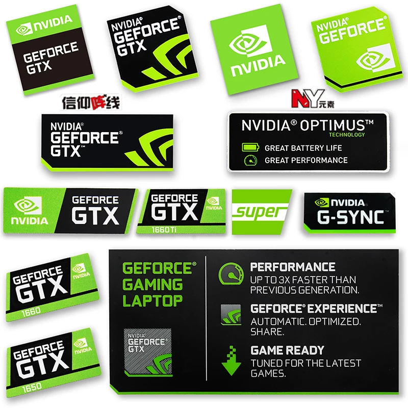 GTX1660ti-1650-GEFORCE-QUADRO-graphics-card-notebook-sticker-computer ...