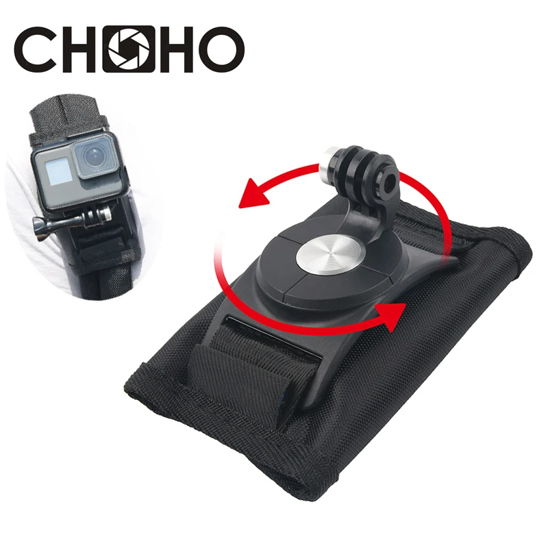 Shoulder Clip Hiking Buckle Bag Mount backpack 360 Degree Rotate Velcro ...