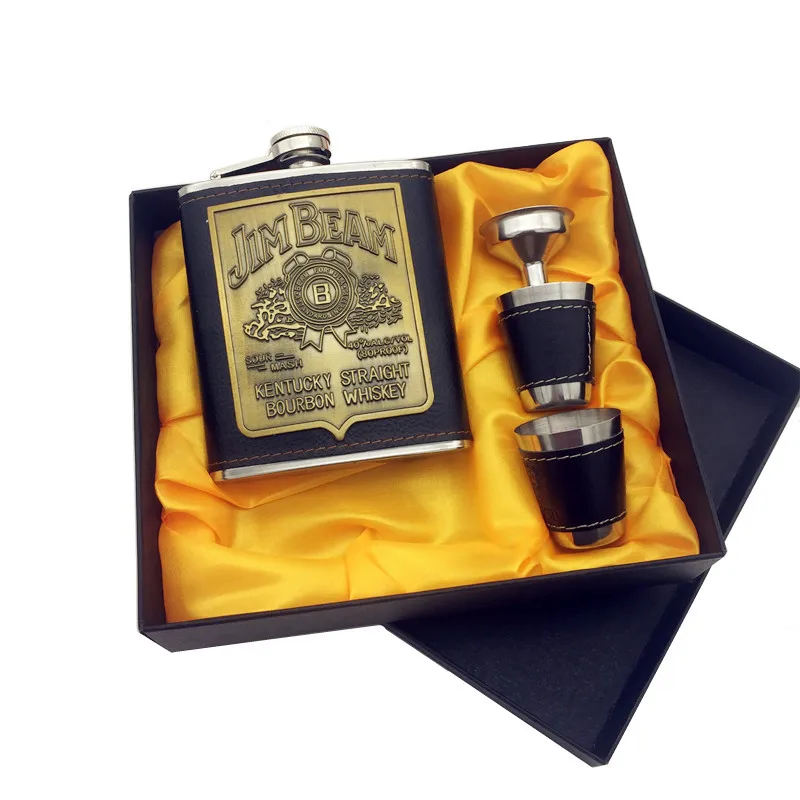 Gran oferta, Petaca de Whisky de acero inoxidable de 7 onzas, embudo de ...