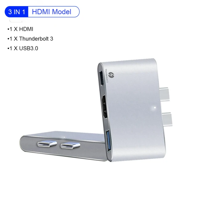 IREALTHINK USB HUB Macbook Pro Dock Dual usb c adapter Thunderbolt 3 ...