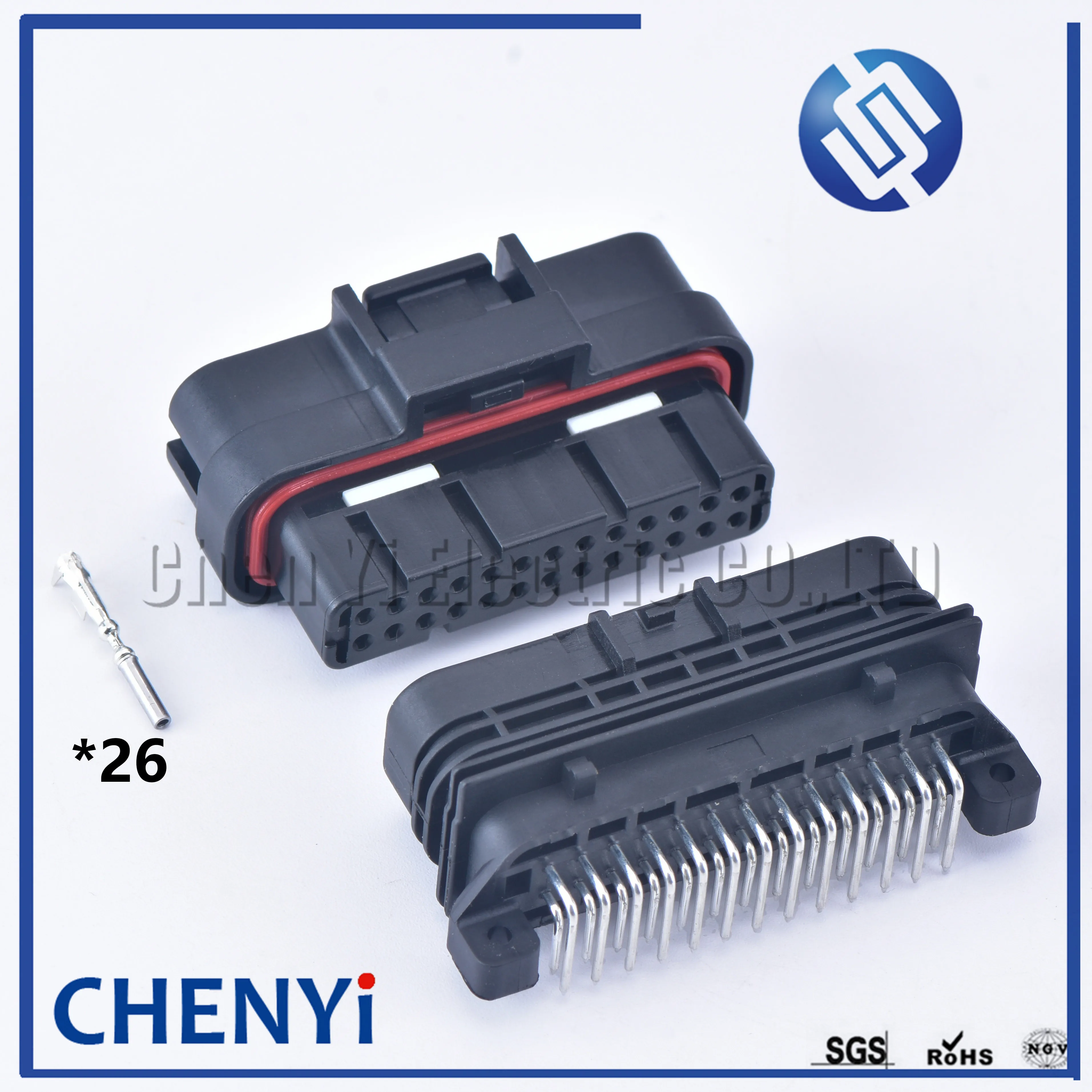 1 Set Tyco Amp 26 Pin 1.0mm Two Row Super Seal Sealed Female Male Pin ...