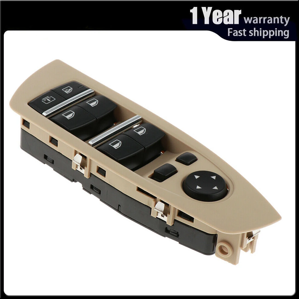 Master-Window-Switch-with-Beige-panel-Lifter-Button-For-BMW-F18-F06-F02 ...
