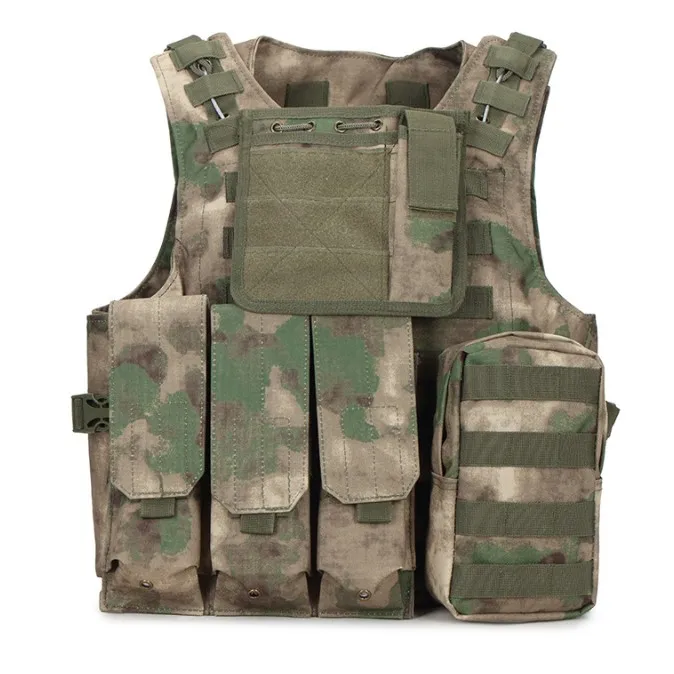 USMC Airsoft Military Tactical Vest Molle Combat Assault Plate Carrier ...