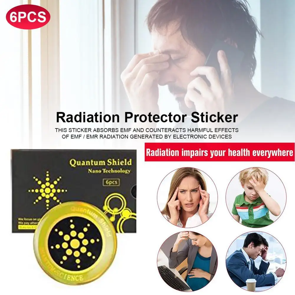 6Pce EMF Protection Phone Anti Radiation Protector Sticker, Negative ...