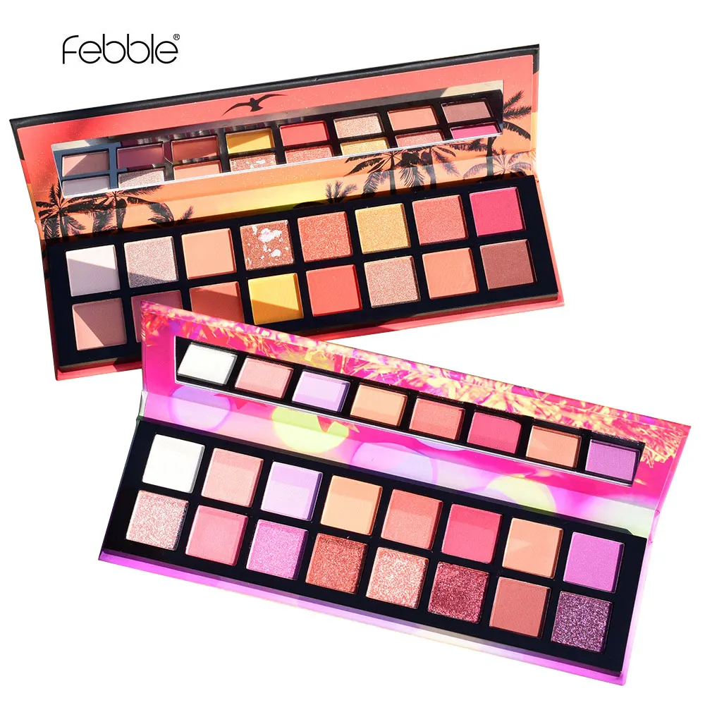 Febble Brand 16 colors matte glitter shimmer eye shadow makeup ...