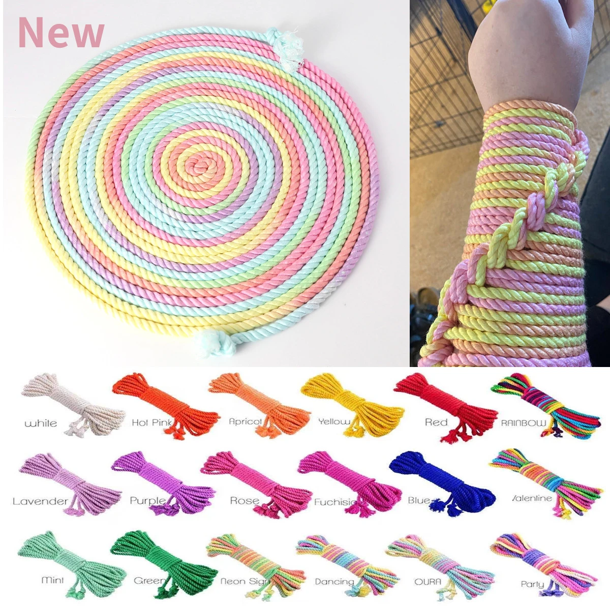 8m Handmade Bamboo Silk Rope Female Adult BDSM Bondage Restraint Soft ...