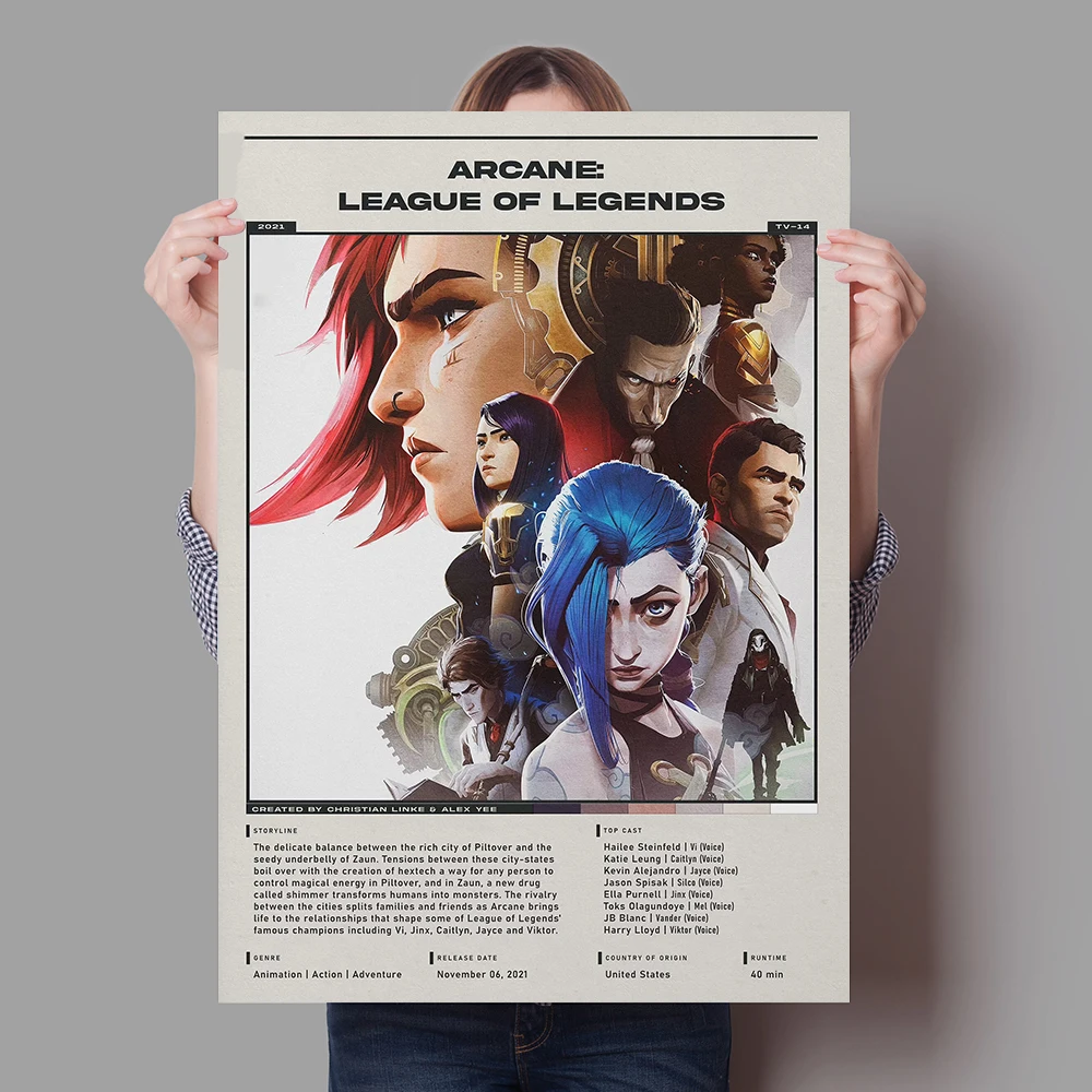 Digital Prints Art & Collectibles Prints Arcane Poster League of Legends Poster Arcane 2021 ...