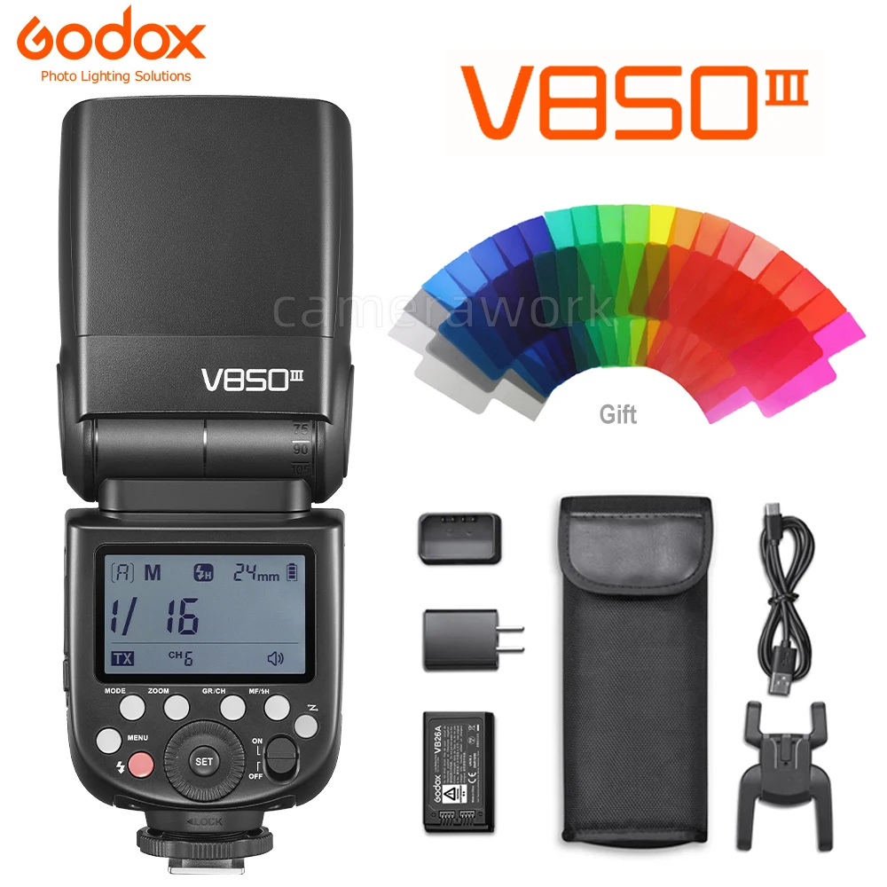Godox-V850III-76W-2-4G-GN60-Wireless-X-System-Li-ion-Battery-Speedlite ...