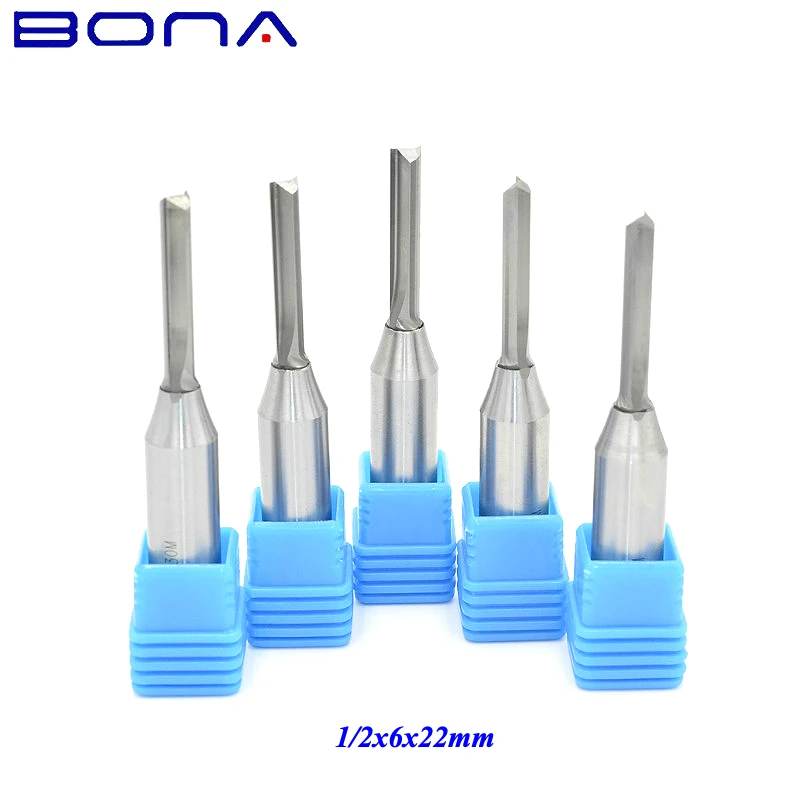 1/2" TCT Tungsten Carbide Double Two Straight Flute Router Cutter Bit ...