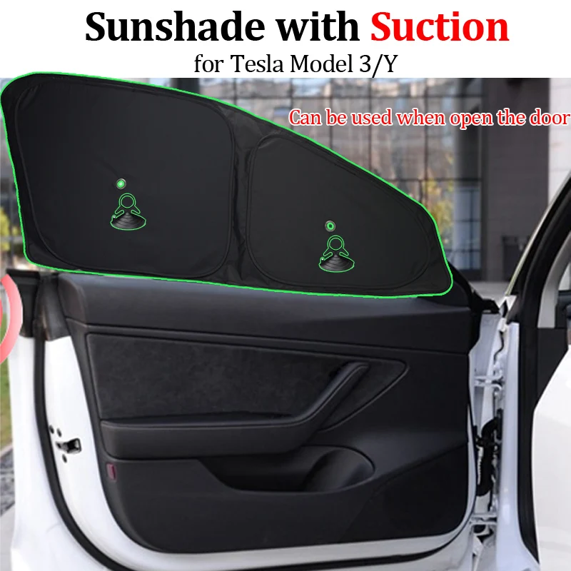 Creative Sunshade for Tesla Model 3 Y Car Side Frameless Window Sun ...