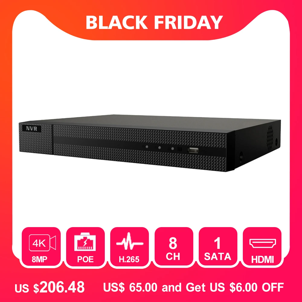 Hikvision-hilook Nvr-108mh-c/8p Oem 8ch Poe Nvr 8 Channel 4k Nvr Cctv ...